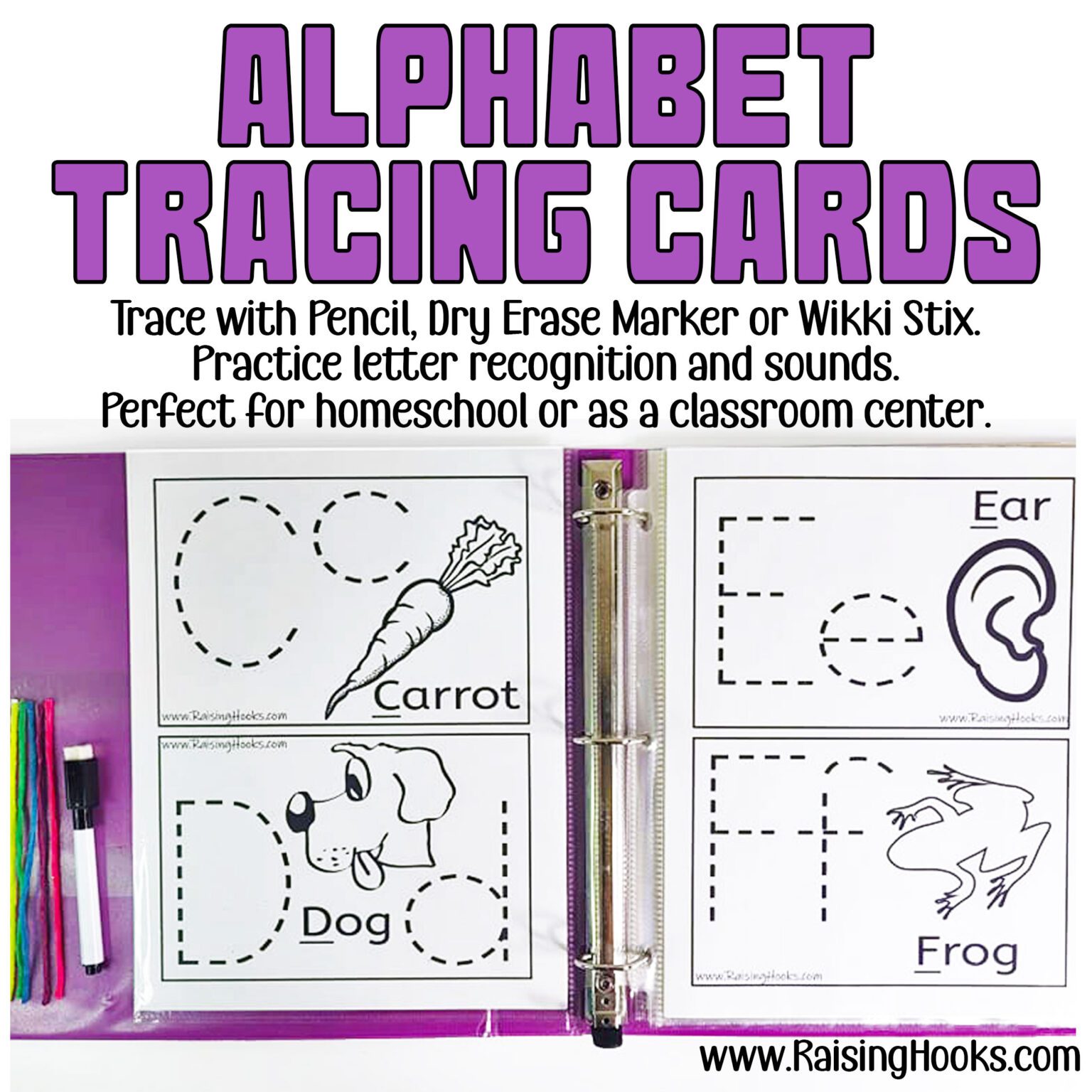 Wikki Stix Alphabet Cards - Raising Hooks