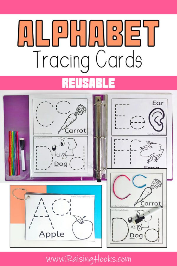 Reusable Alphabet Tracing Cards - Raising Hooks