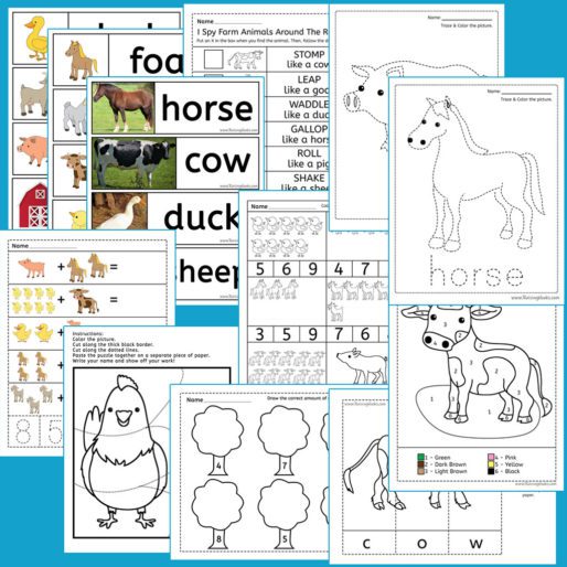 Farm Animal PreK-K Theme Pack - Raising Hooks