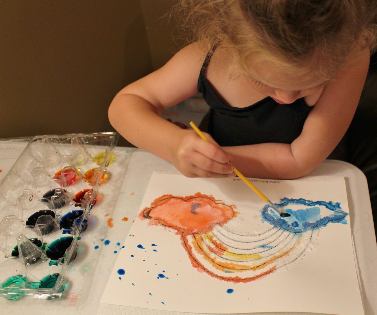 Painting With Salt & Glue - Raising Hooks
