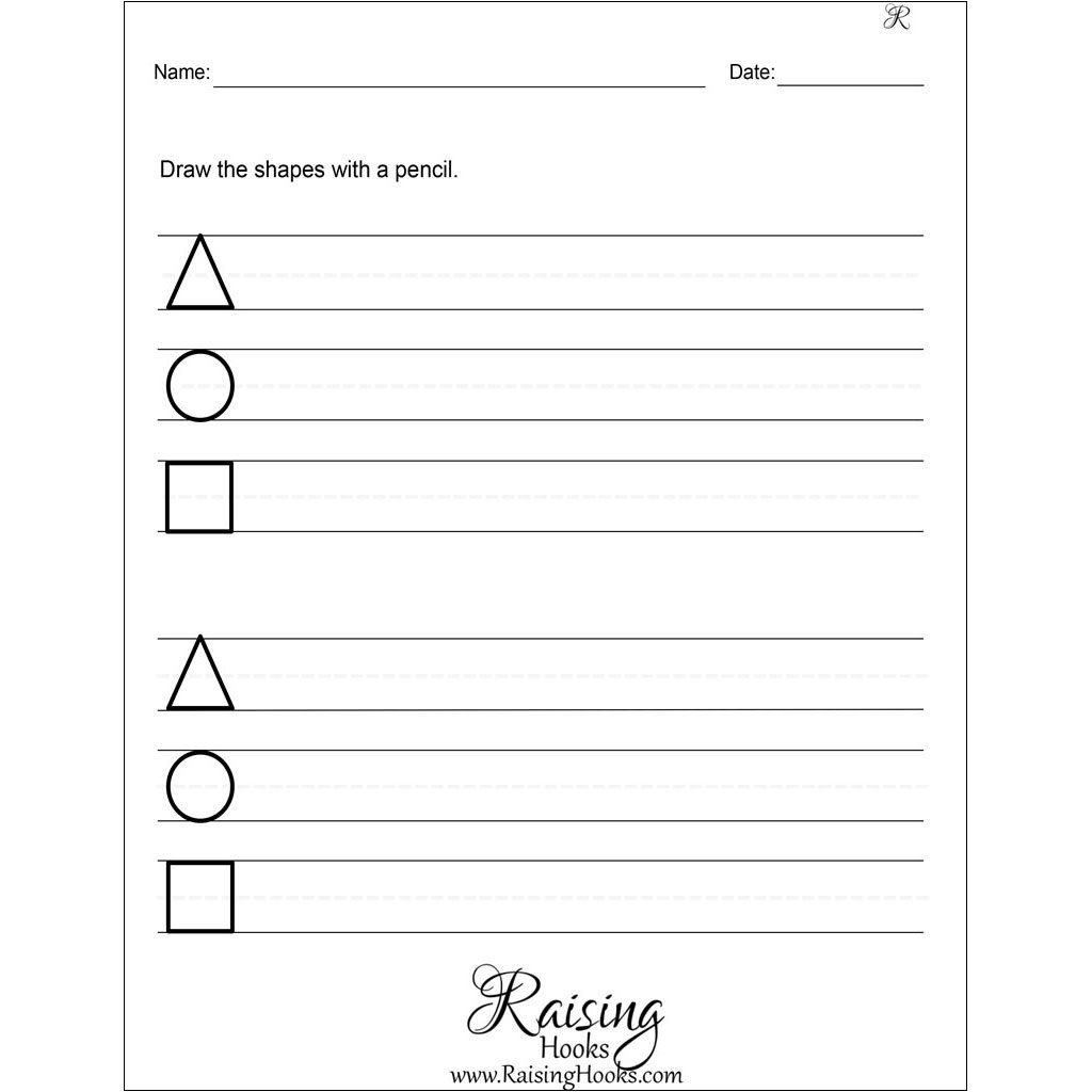 Practice Drawing Shapes – Raising Hooks