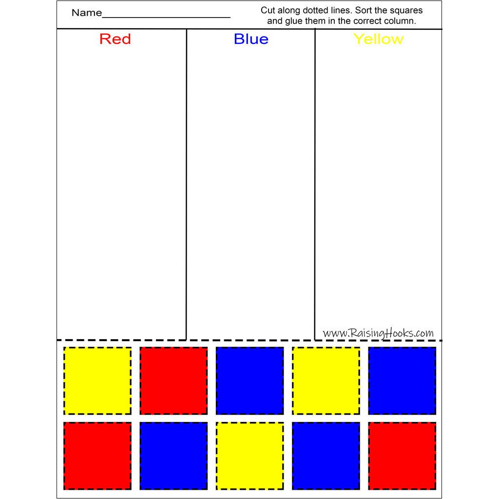 Sort Squares by Color – Raising Hooks