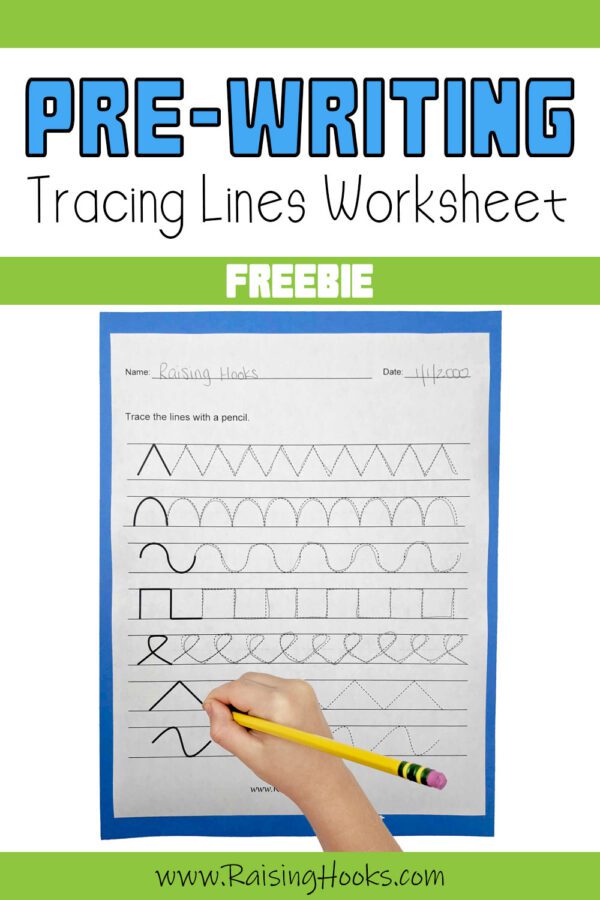 Pre-Writing Practice – Free Tracing Lines Worksheet - Raising Hooks