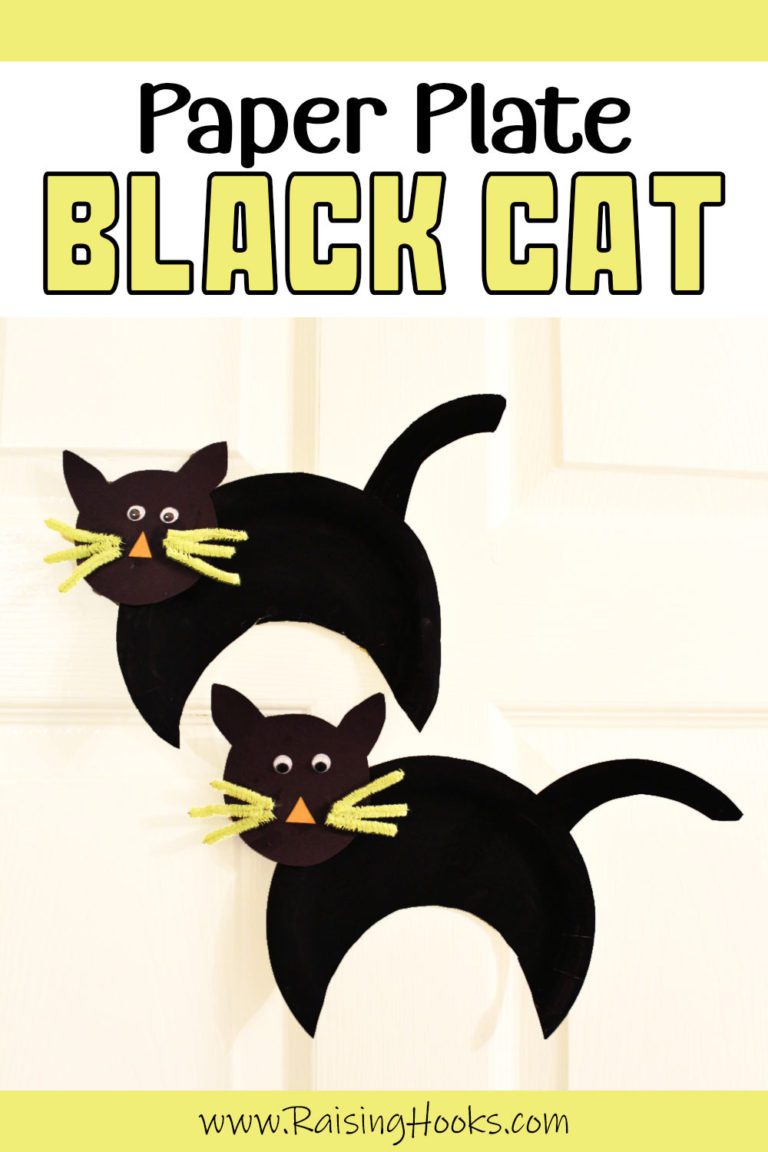 Paper Plate Black Cat - Raising Hooks
