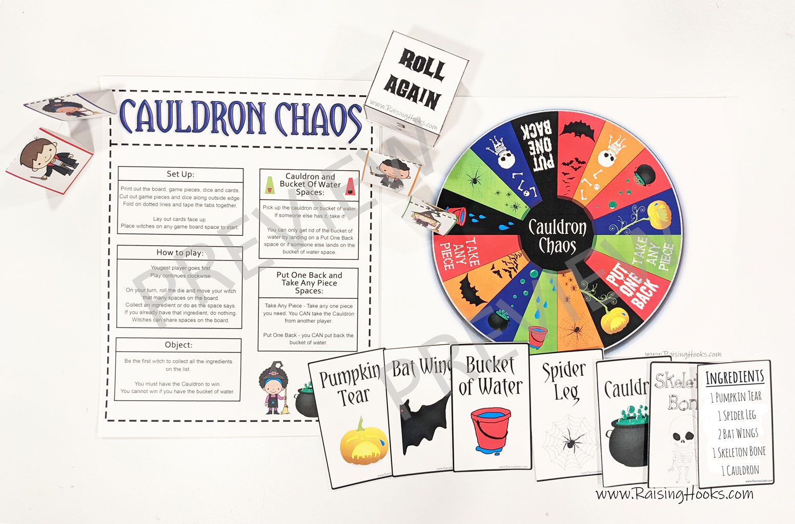 Cauldron Quest Halloween Game - Raising Hooks