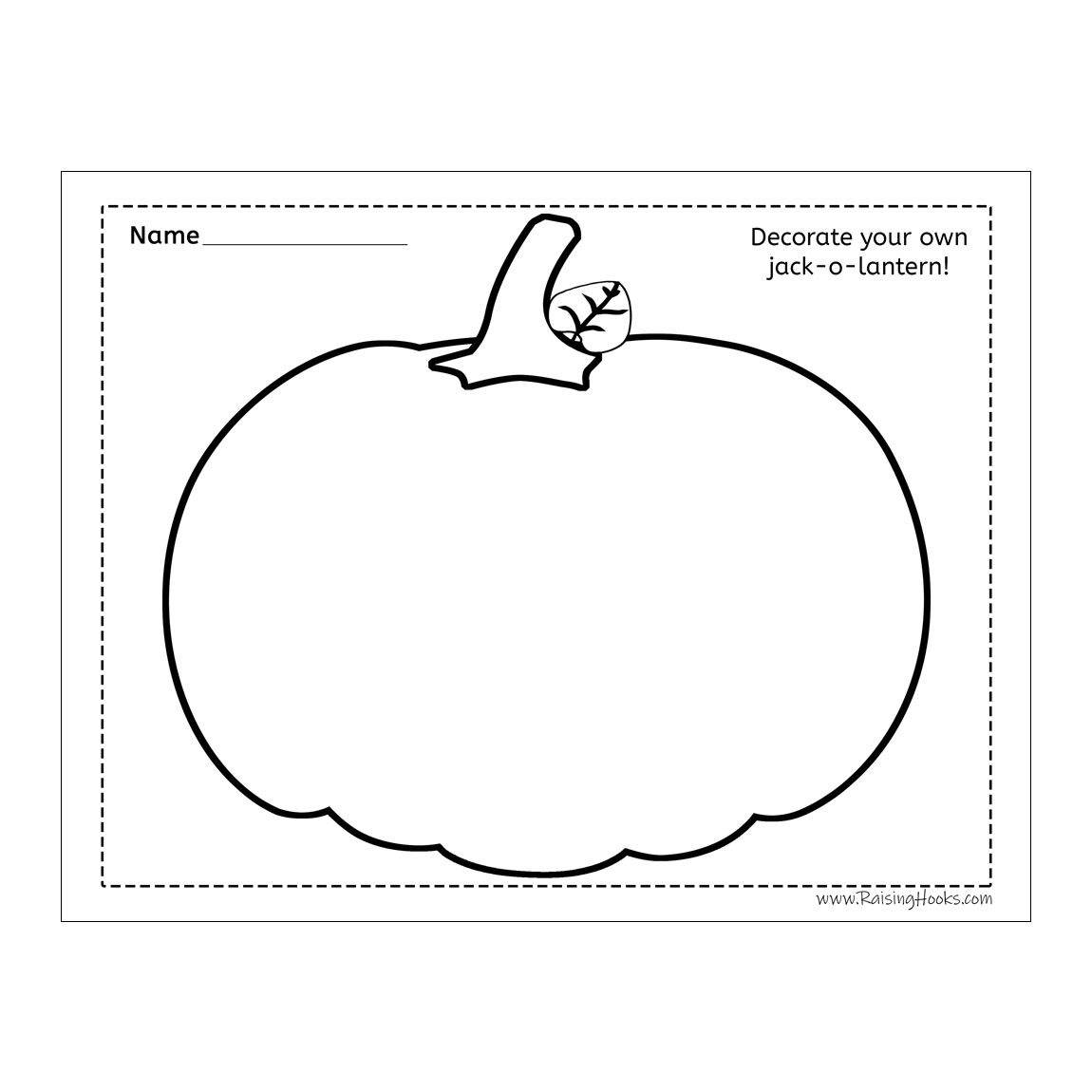 Decorate Your Own Jack-O-Lantern - Raising Hooks