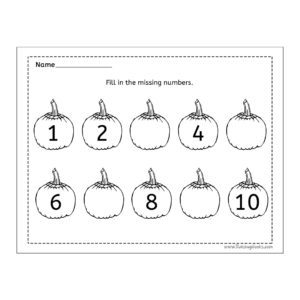 Missing Numbers on Pumpkins - Raising Hooks