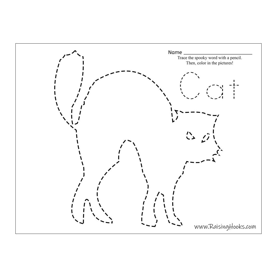 Halloween Tracing Worksheets - Raising Hooks