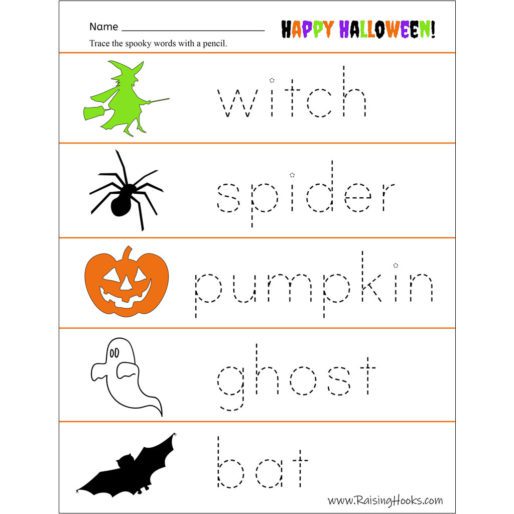 Halloween Tracing Worksheets - Raising Hooks