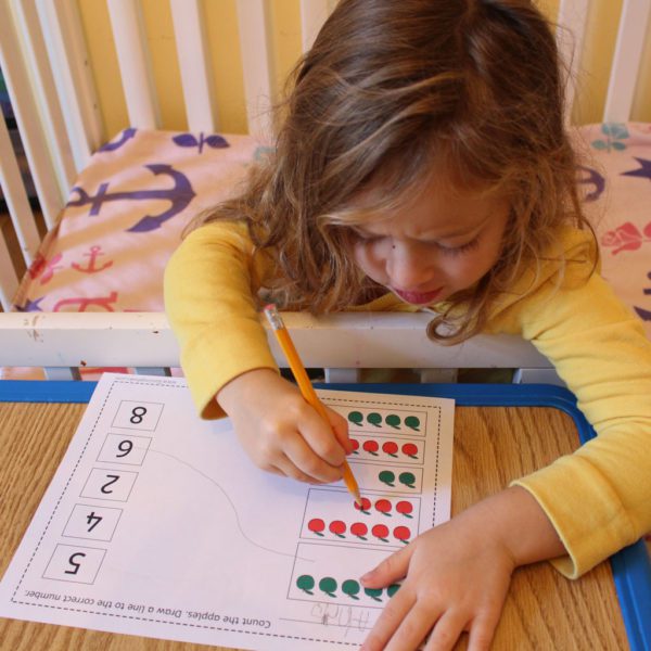 Apple Counting Line to Number - Raising Hooks