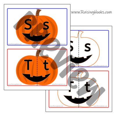 Uppercase and Lowercase Pumpkin Letter Match Free Printable - Raising Hooks