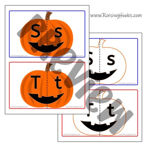 Uppercase and Lowercase Pumpkin Letter Match Free Printable - Raising Hooks
