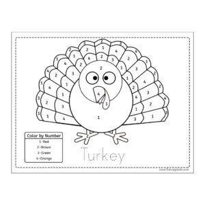 Color By Number Turkey – Raising Hooks