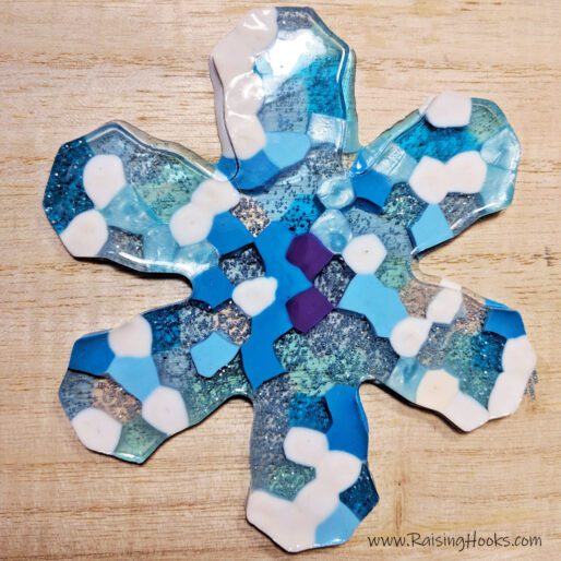 Pony Bead Snowflakes - Raising Hooks