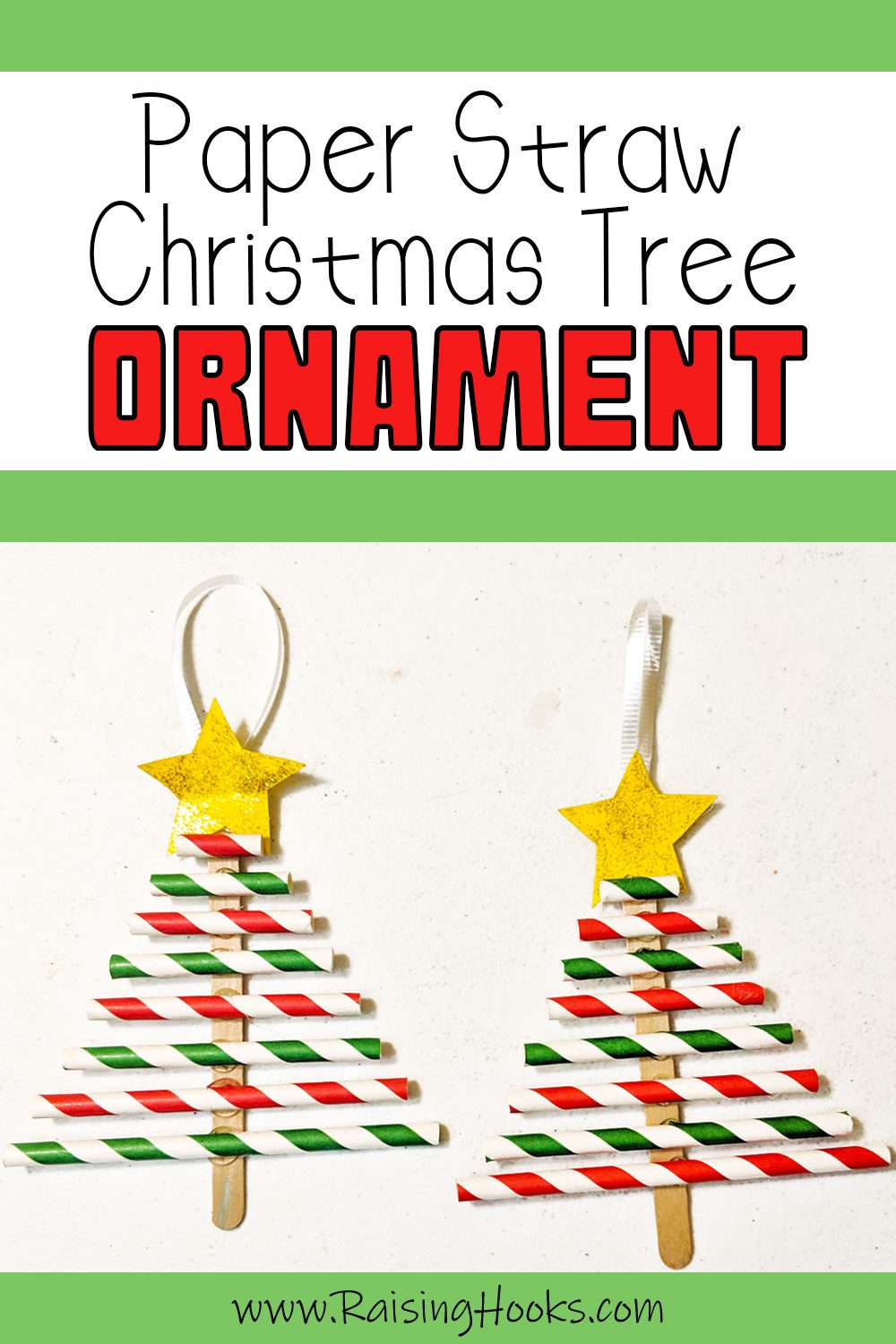 Paper Straw Tree Ornament - Raising Hooks