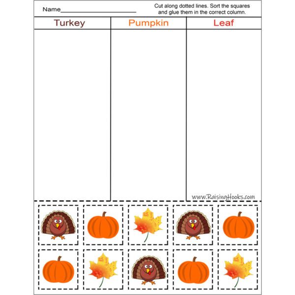 Sorting Squares Fall Pictures - Raising Hooks