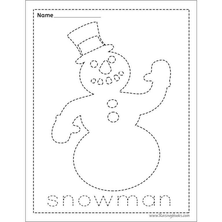 Christmas Tracing Worksheets - Raising Hooks