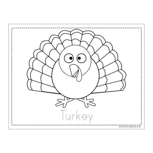 Turkey Coloring Page - Raising Hooks