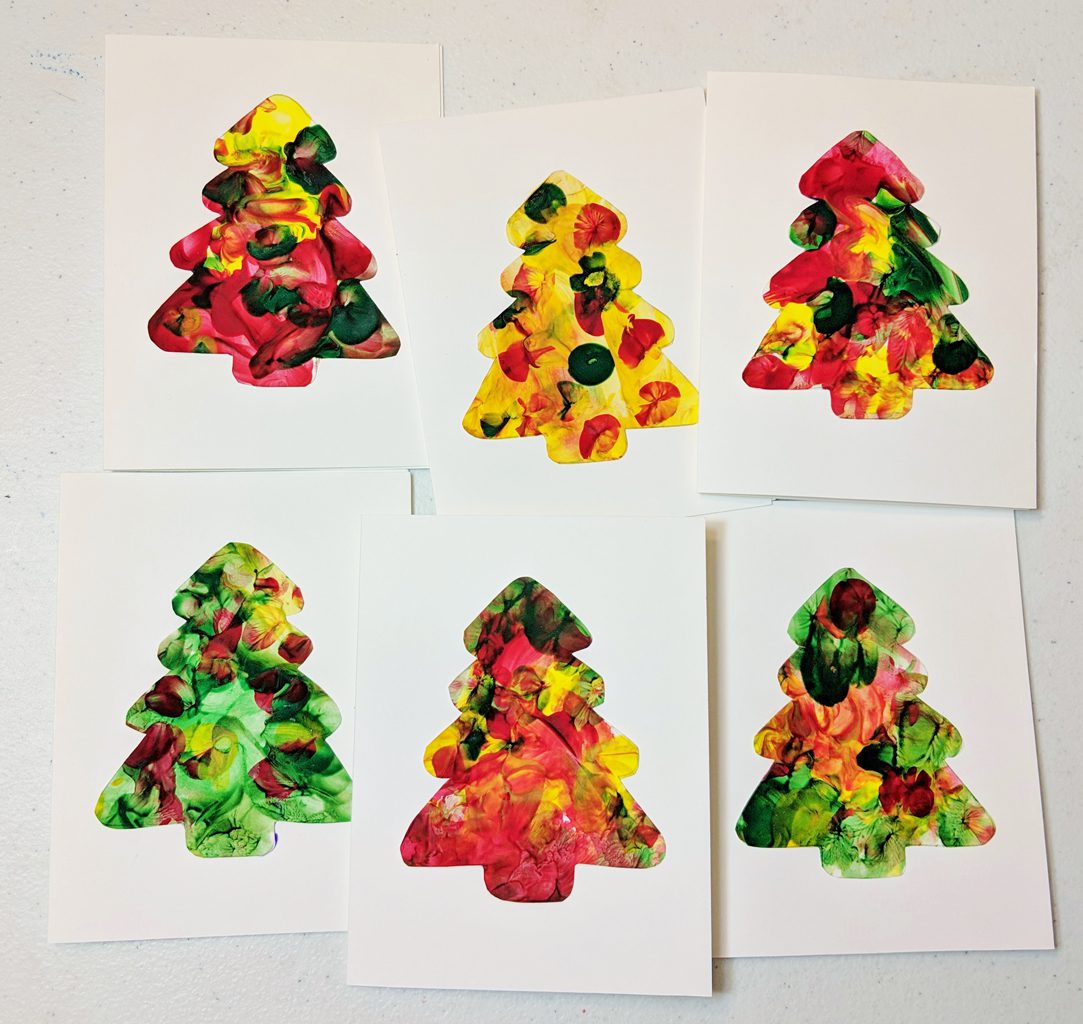 Christmas Tree Cards - Raising Hooks