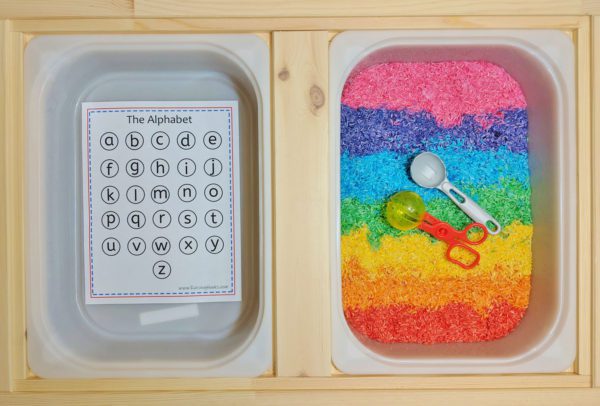 Rainbow Rice Sensory Activities - Raising Hooks