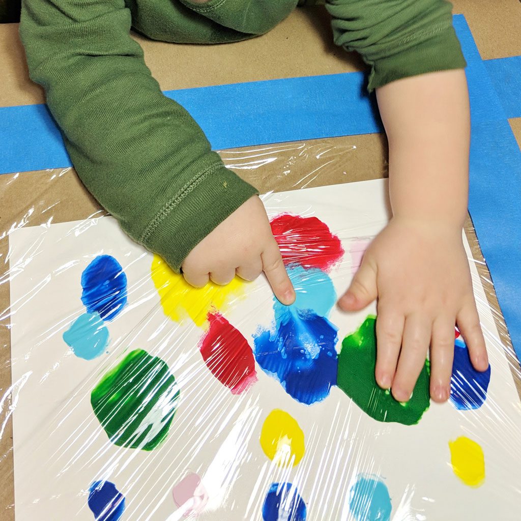 Plastic Wrap Painting - Raising Hooks