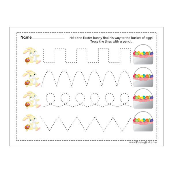 Easter Line Tracing - Raising Hooks