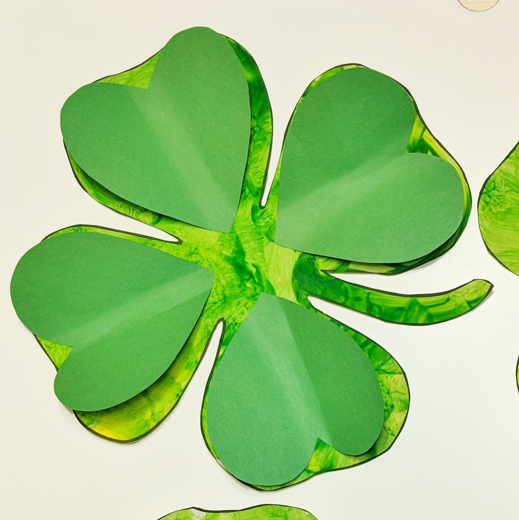 Cotton Ball Painted 4-Leaf Clover - Raising Hooks