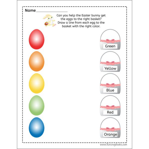 Easter Egg Color Sorting - Raising Hooks