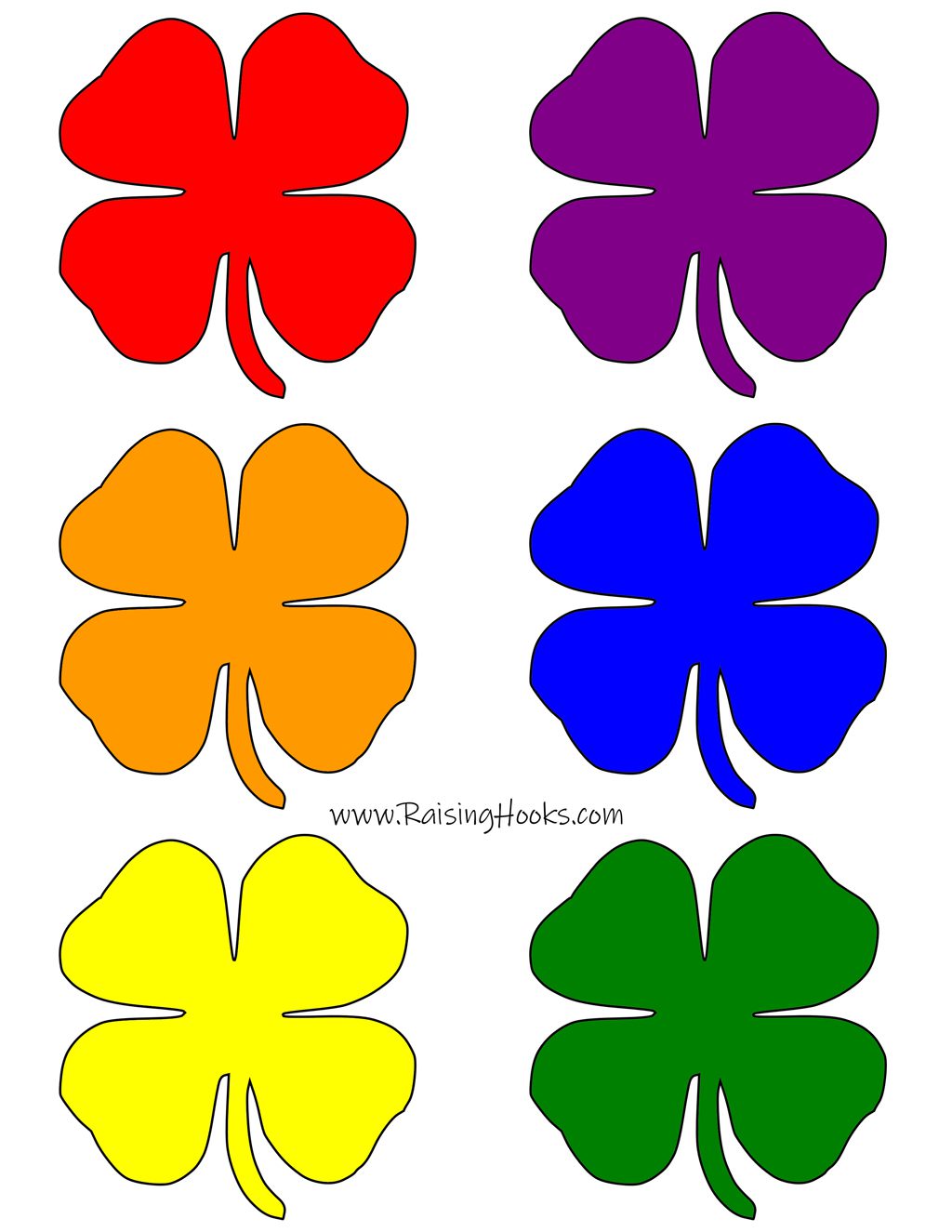 Rainbow 4-Leaf Clover Garland - Raising Hooks