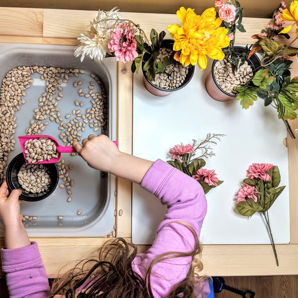 Flower Arranging Sensory Bin - Raising Hooks