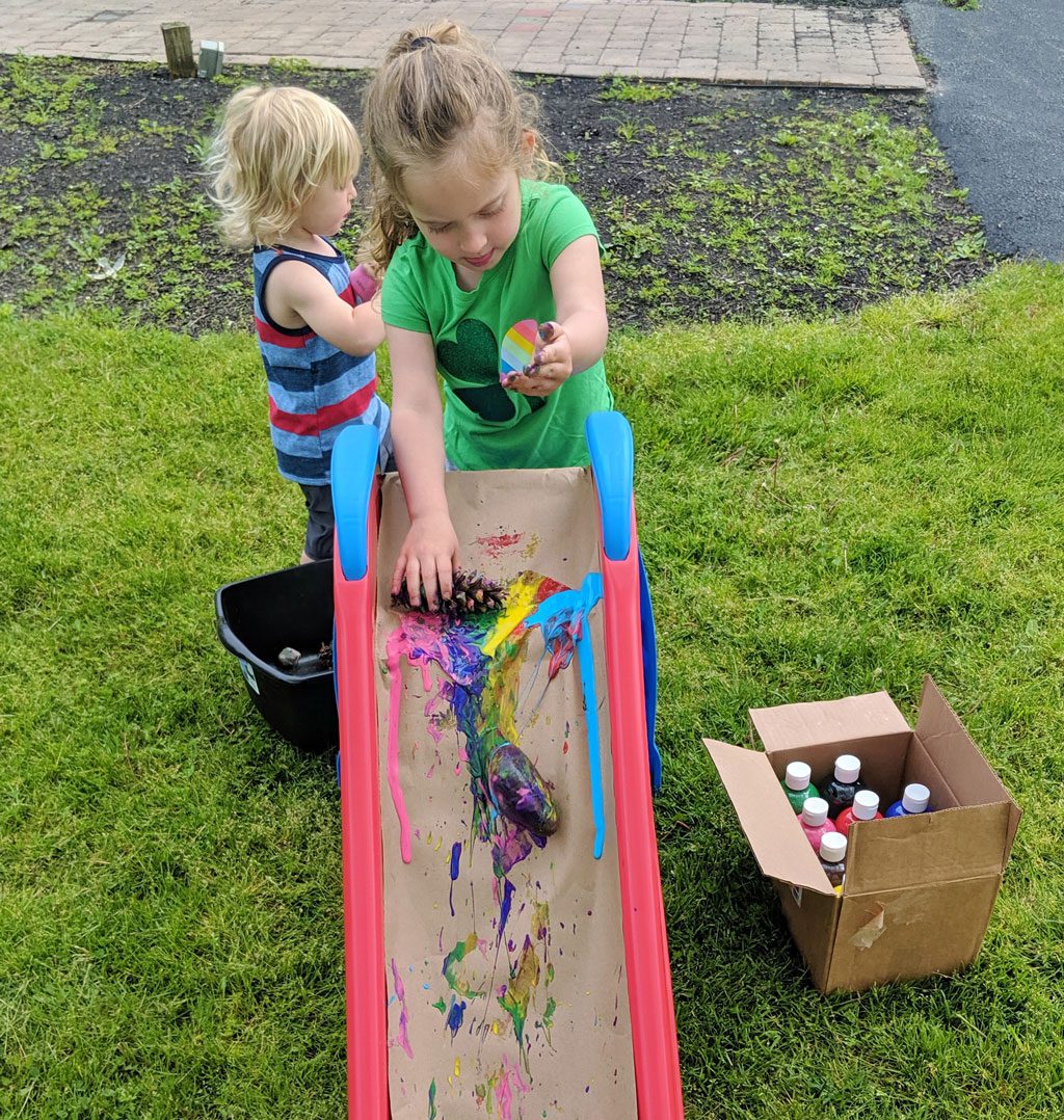 Nature’s Roll & Paint: Crafting Cool Textures Down the Slide - Raising ...