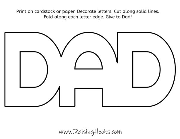 DAD Card For Father’s Day or Birthday - Raising Hooks