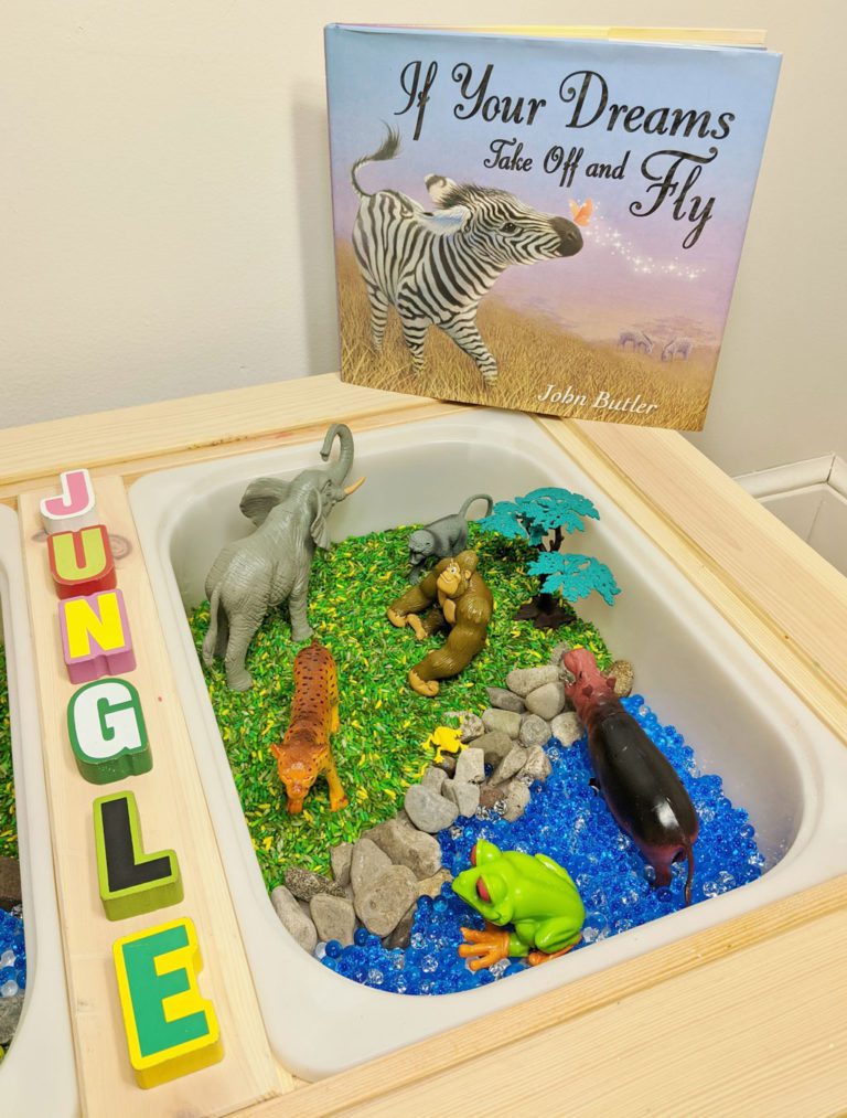 Jungle Sensory Bin - Raising Hooks