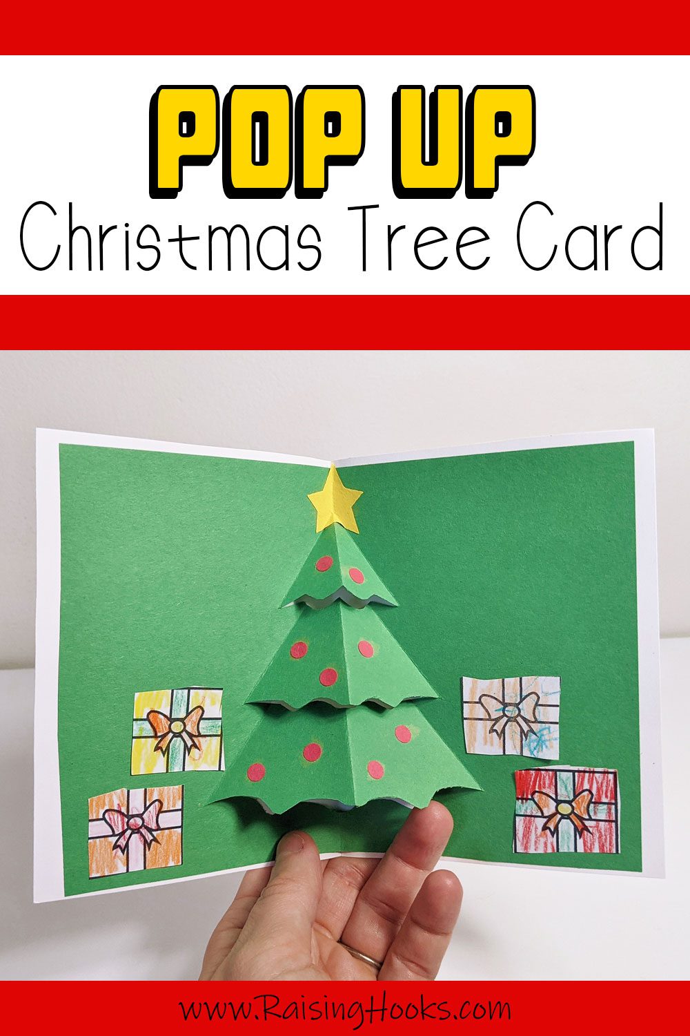 Pop Up Christmas Tree Card - Raising Hooks