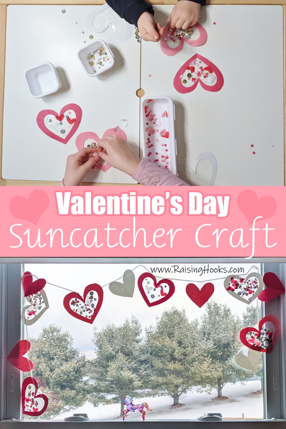 Valentine’s Day Suncatcher Craft - Raising Hooks