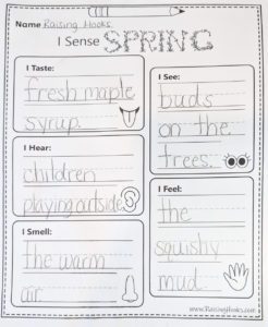 I Sense Spring Activity - Raising Hooks