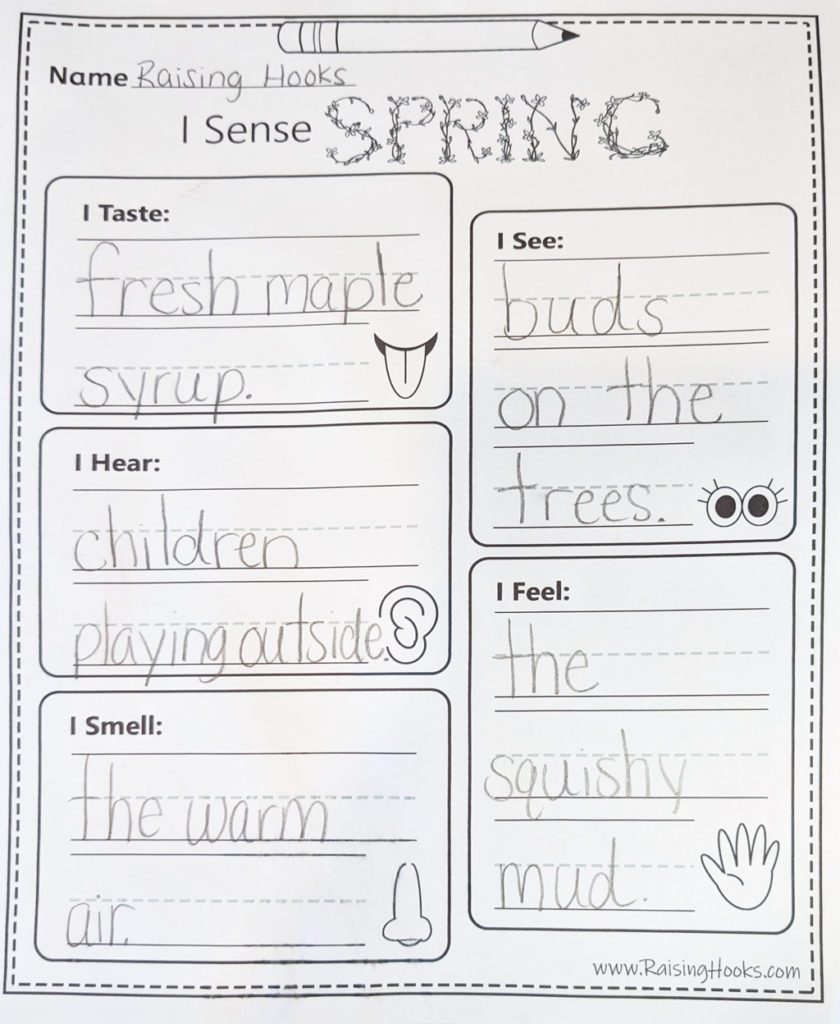 I Sense Spring Activity - Raising Hooks