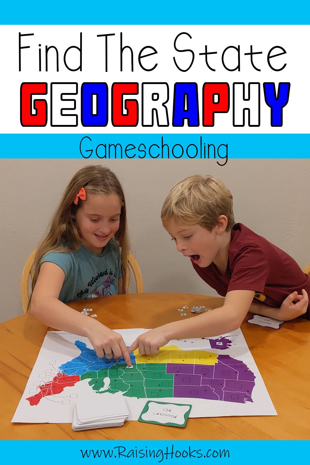 Find The State! A US Geography Game – with capitals! - Raising Hooks