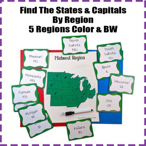 Find The State! A US Geography Game – with capitals! - Raising Hooks