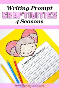 4 Seasons Writing Prompt Craftivities - Raising Hooks