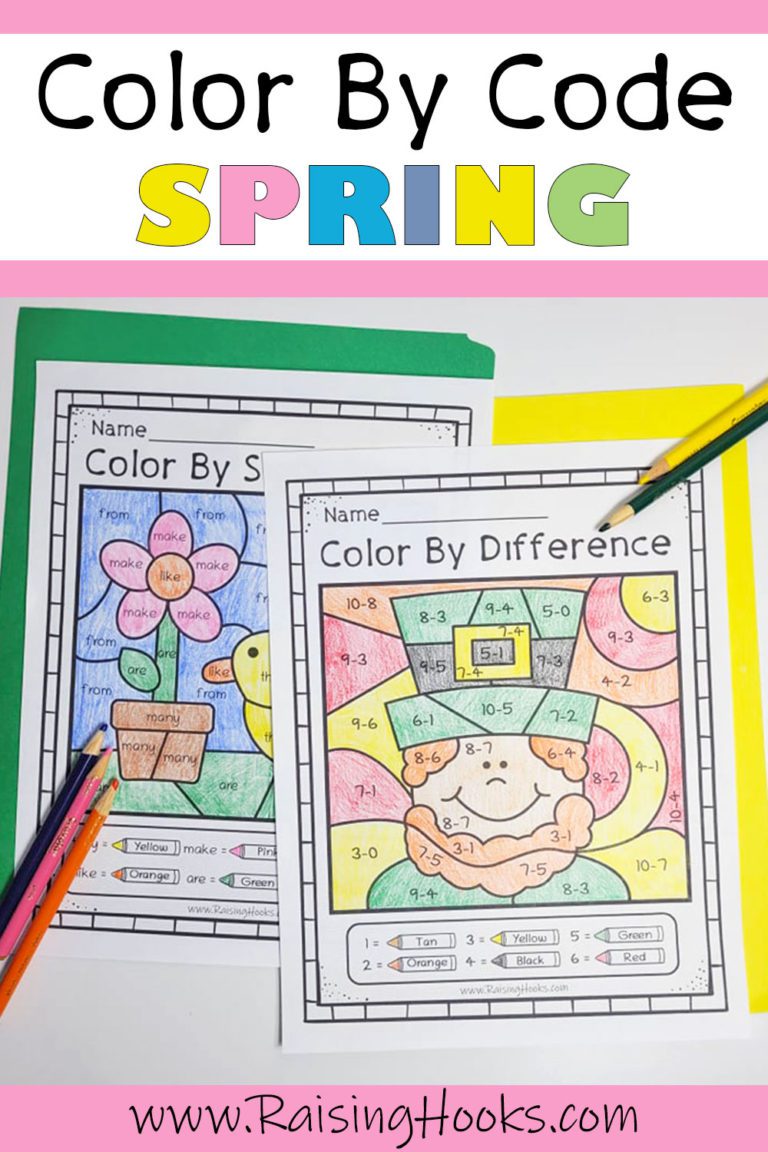 Color By Code – Spring - Raising Hooks