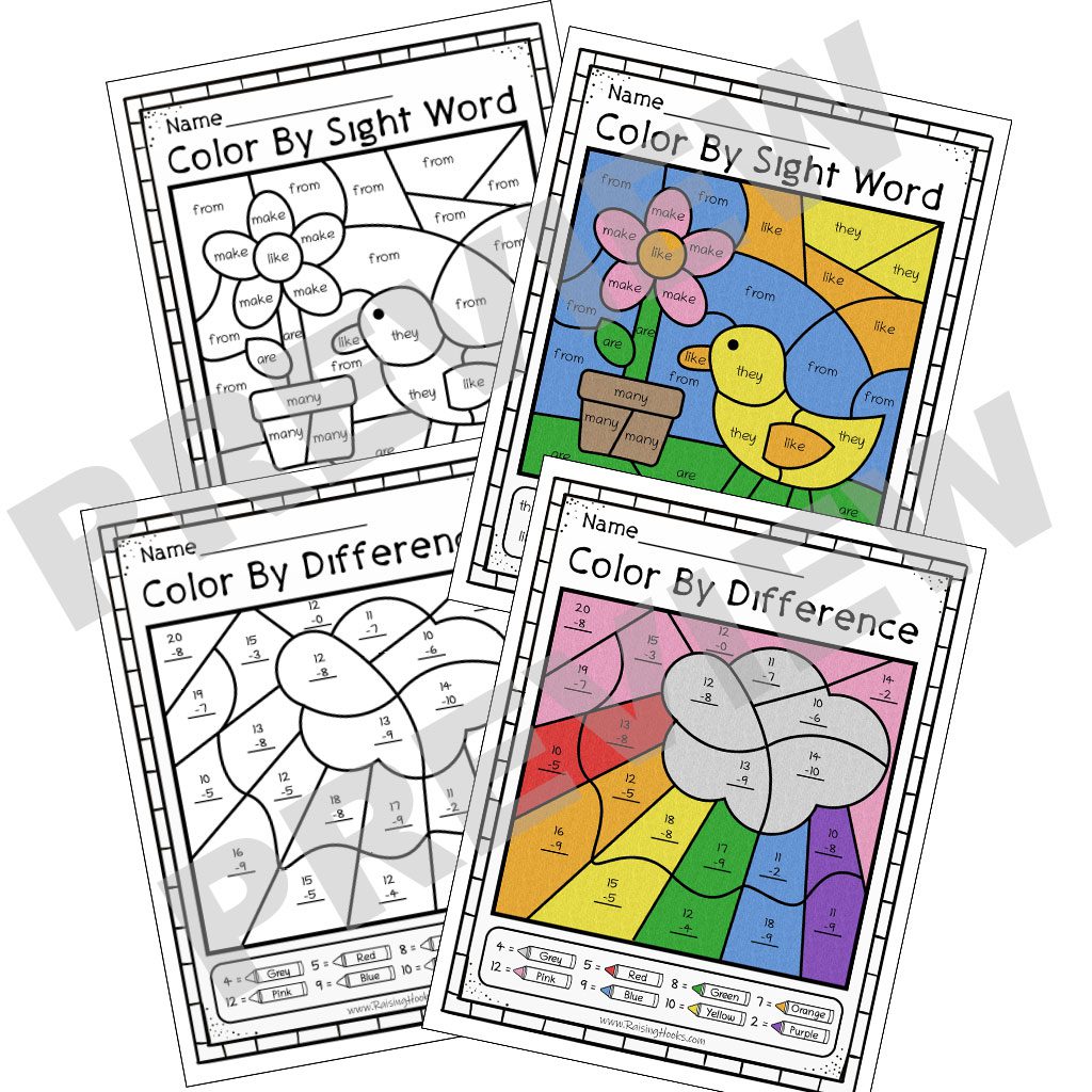 Color By Code – Spring - Raising Hooks