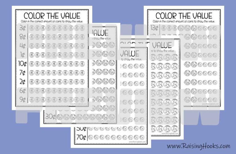 Counting Money First Grade Packet - Raising Hooks