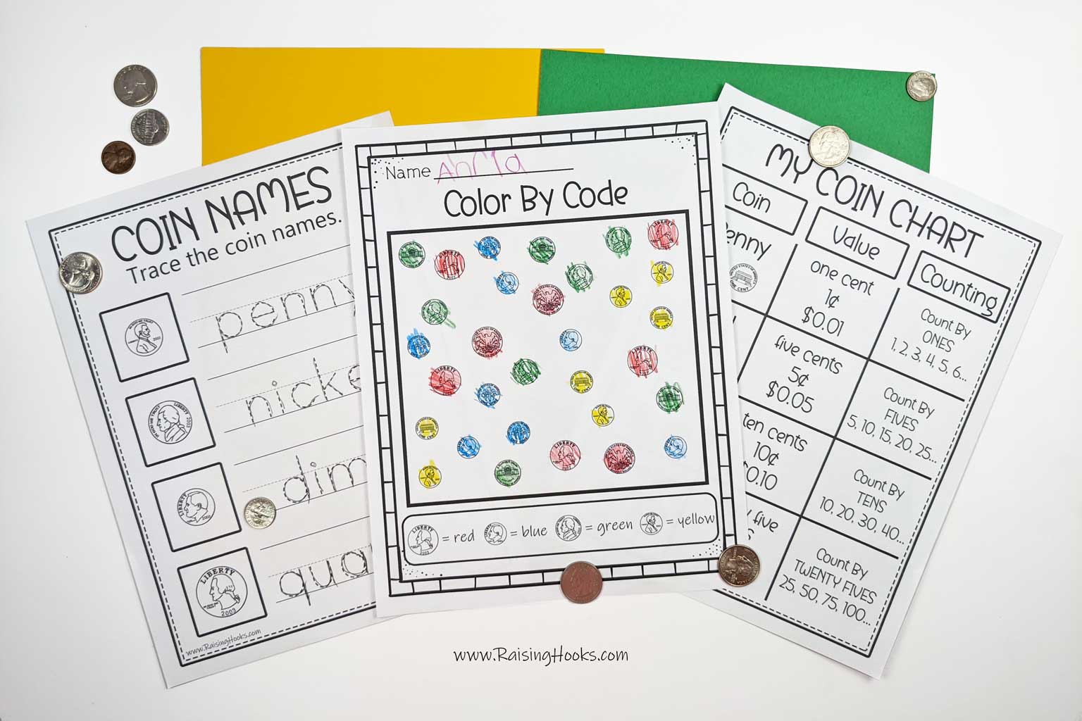 Counting Money First Grade Packet - Raising Hooks