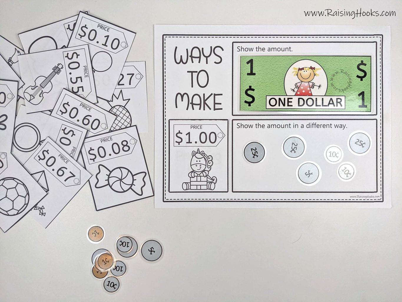 Counting Money First Grade Packet - Raising Hooks