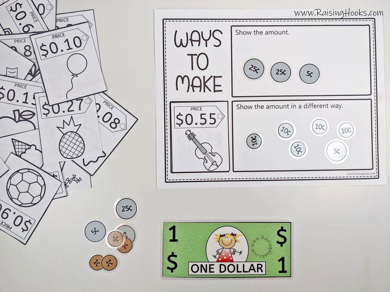 Counting Money First Grade Packet - Raising Hooks