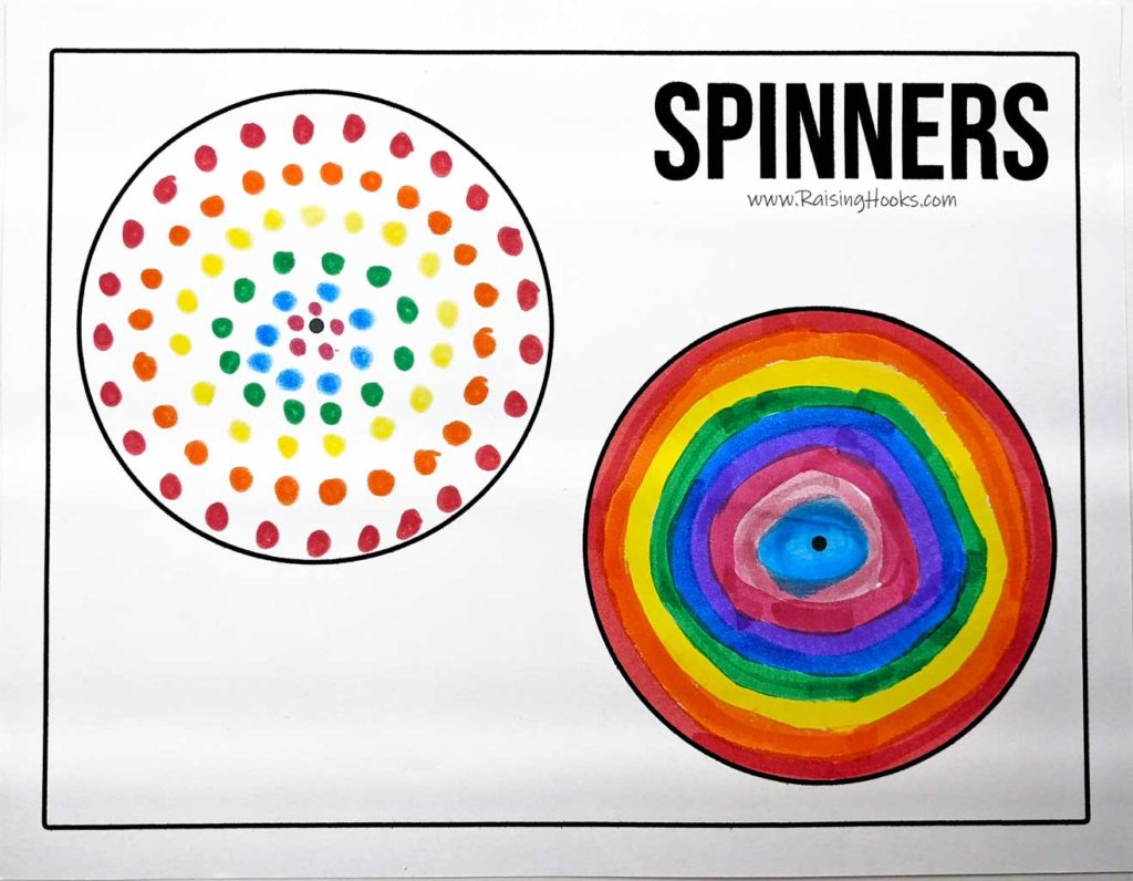 Make Your Own Colorful Paper Spinners - Raising Hooks
