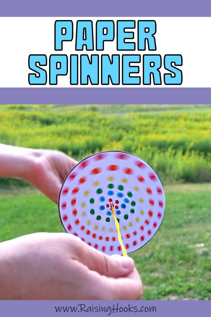 Make Your Own Colorful Paper Spinners - Raising Hooks