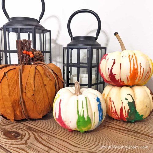 Melted Crayon Pumpkins - Raising Hooks