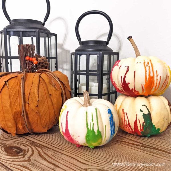 Melted Crayon Pumpkins - Raising Hooks